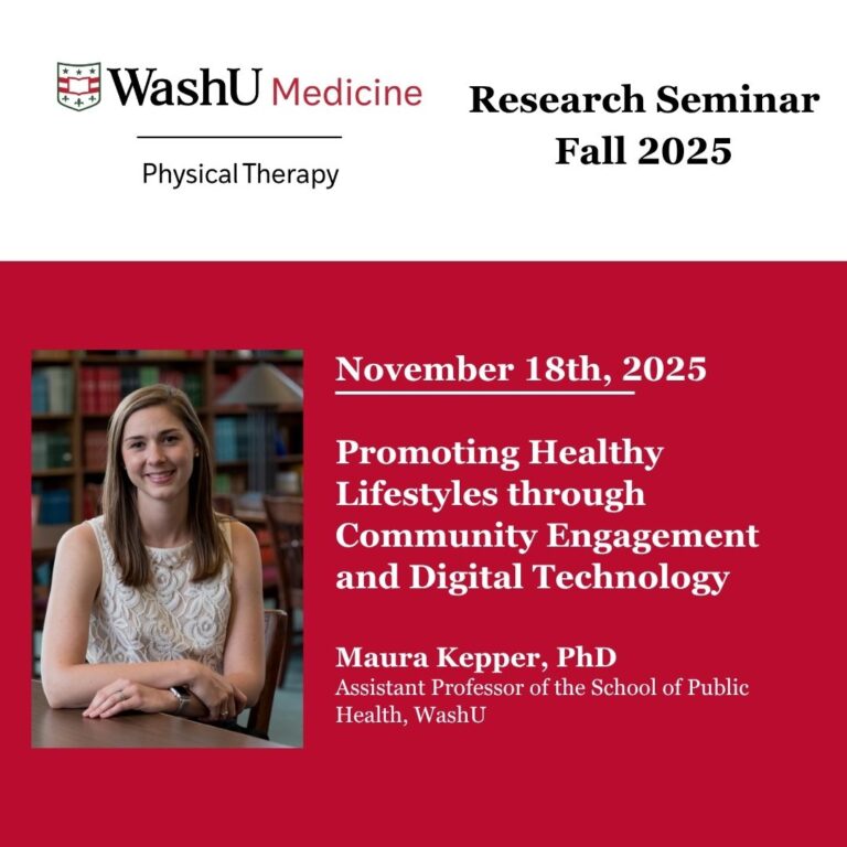 WashU PT Research Seminar: Promoting Healthy Lifestyles through ...
